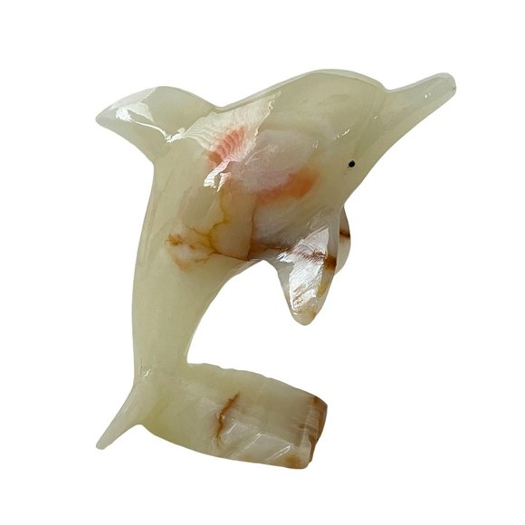 Unbranded | Accents | Onyx Dolphin Statue Figurine Natural Marbled ...